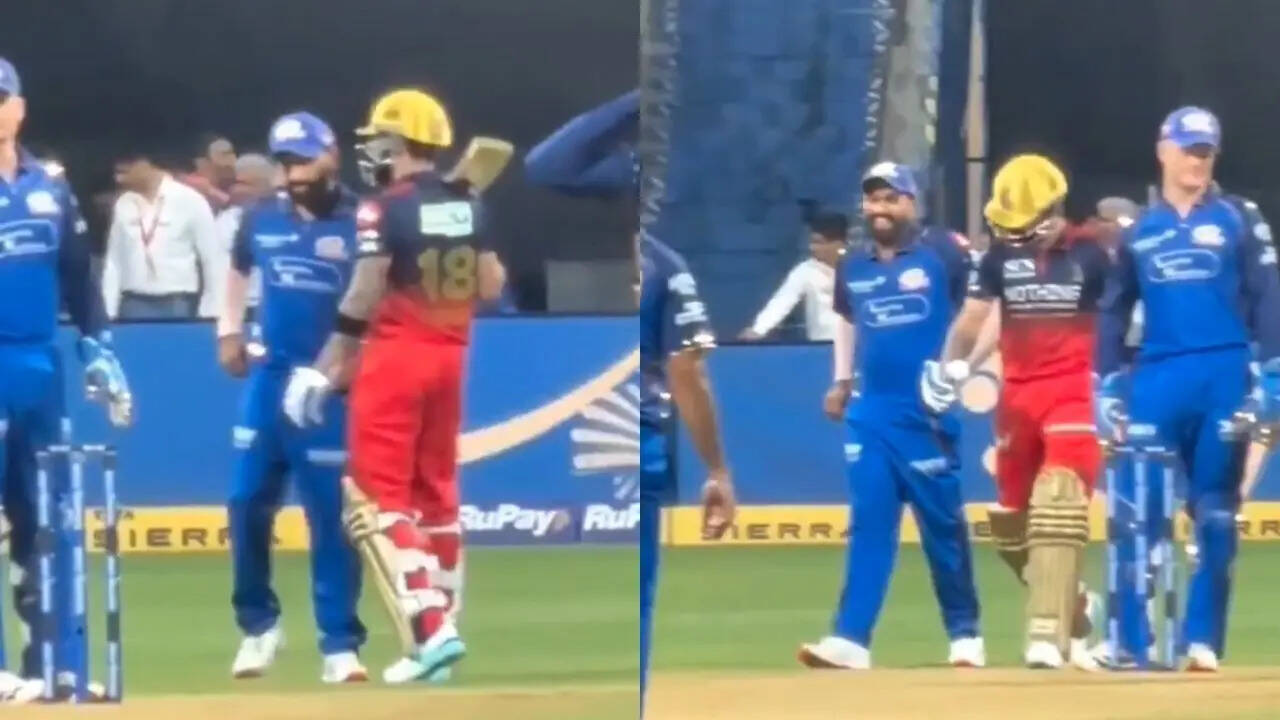 IPL 2026: Virat Kohli cracks Rohit Sharma up during RCB vs MI clash — watch