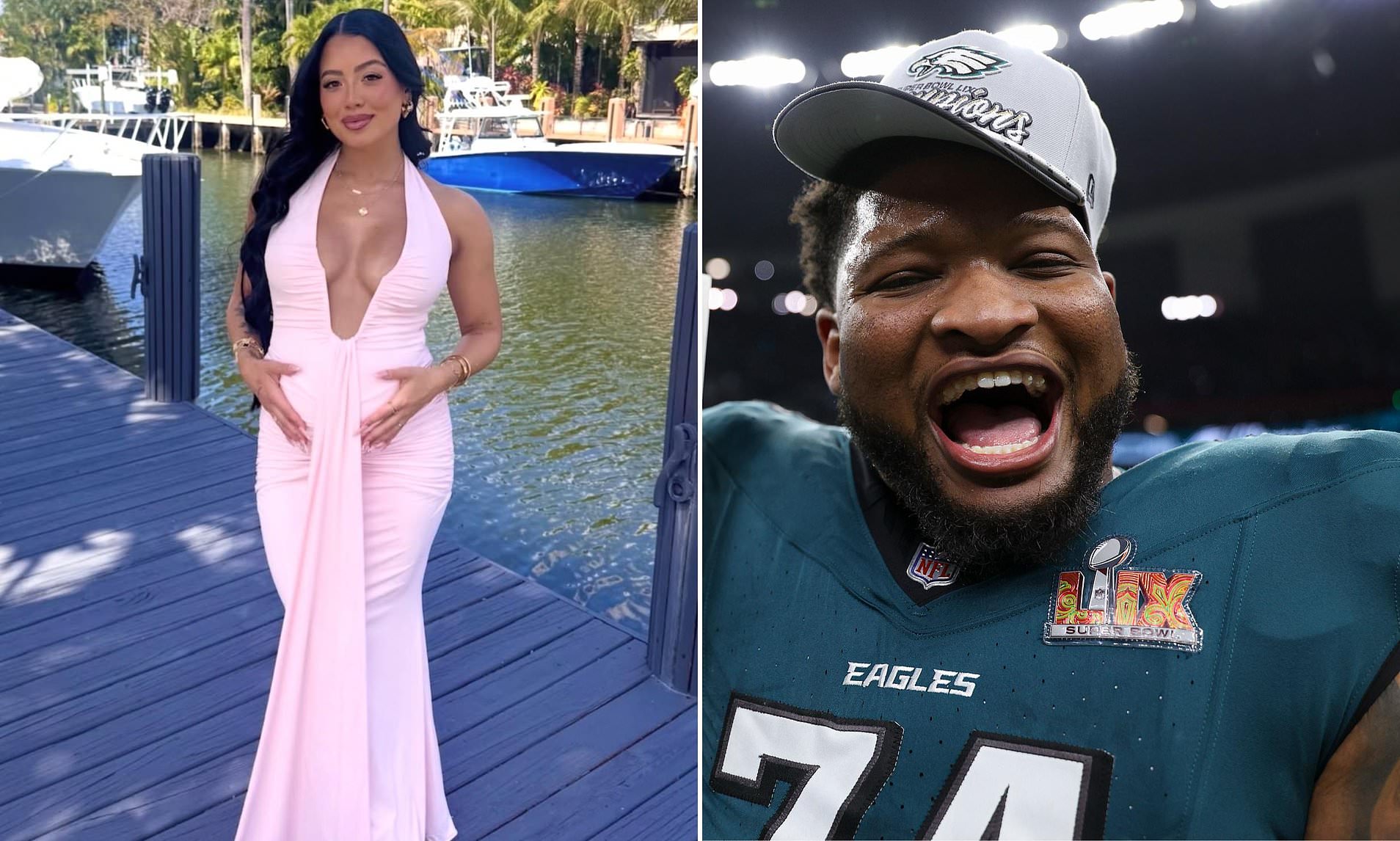 Pregnant NFL WAG accuses Super Bowl-winning boyfriend of dumping her to ...