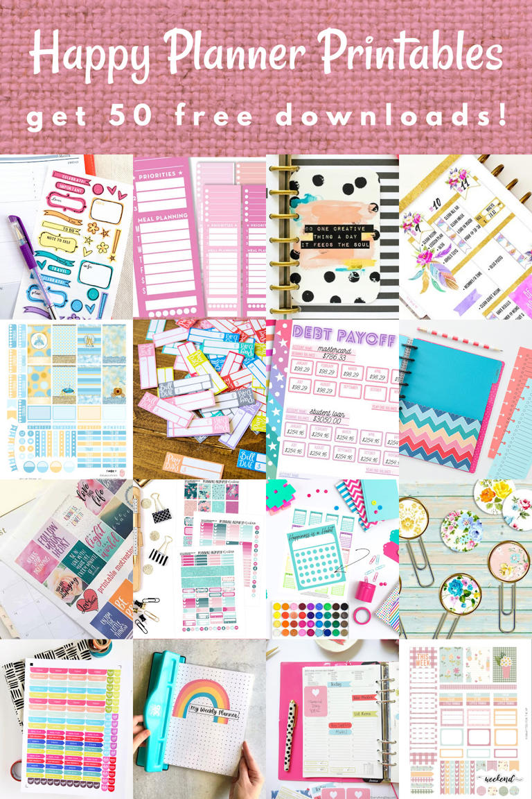 50+ free Happy Planner printables for year-round planning