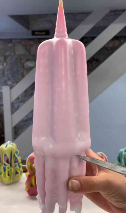 Butterfly wax candle reveal satisfying candle art transformation