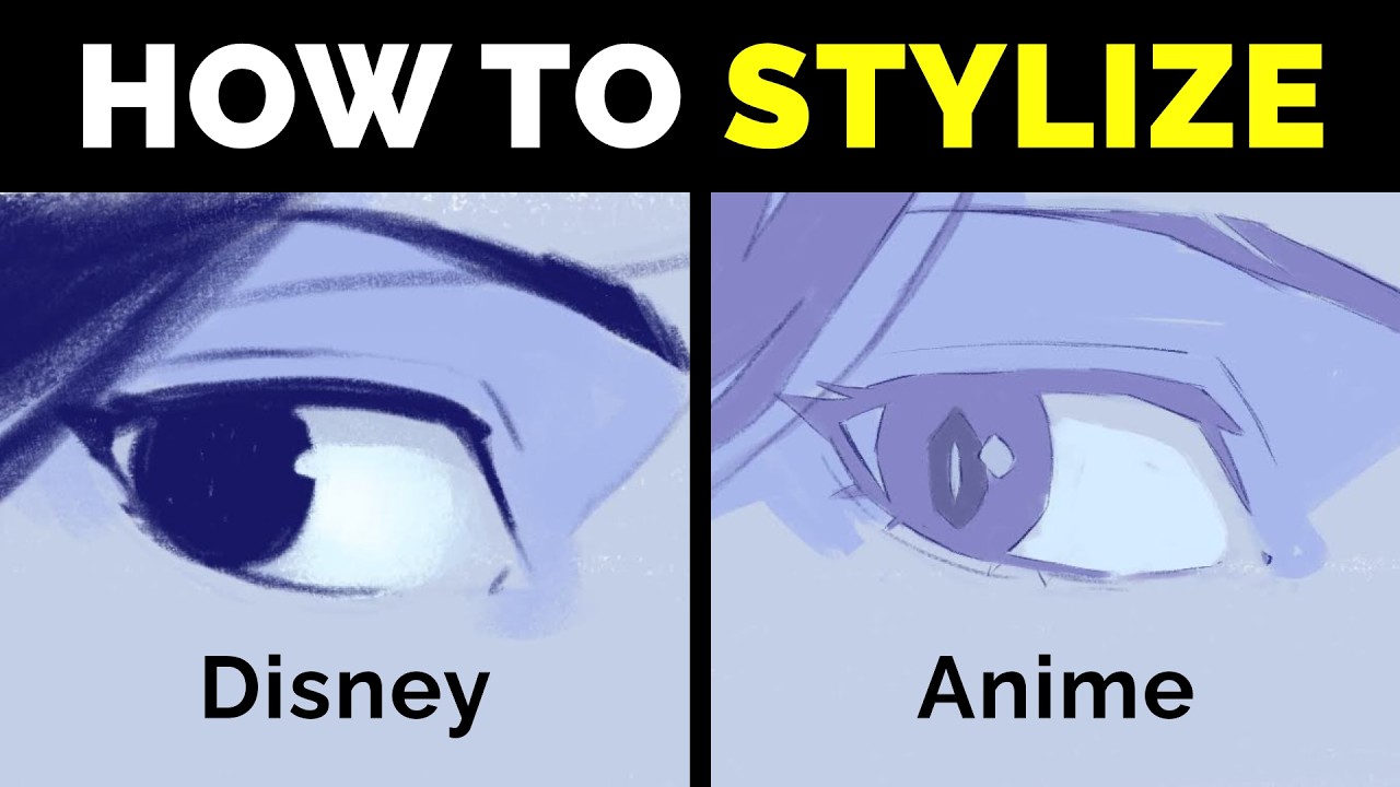 How eye drawing styles change across anime and Disney art