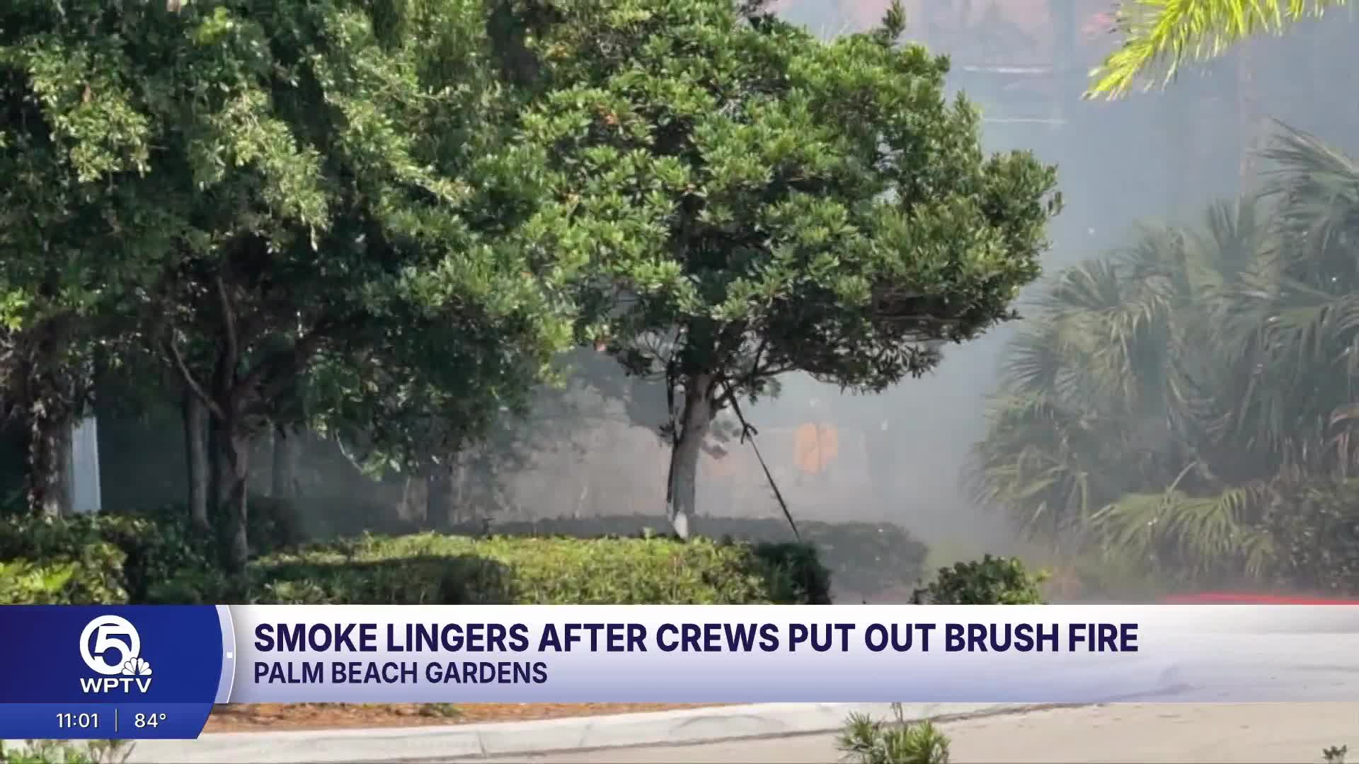 Brushfire breaks out near Alton Town Center in Palm Beach Gardens