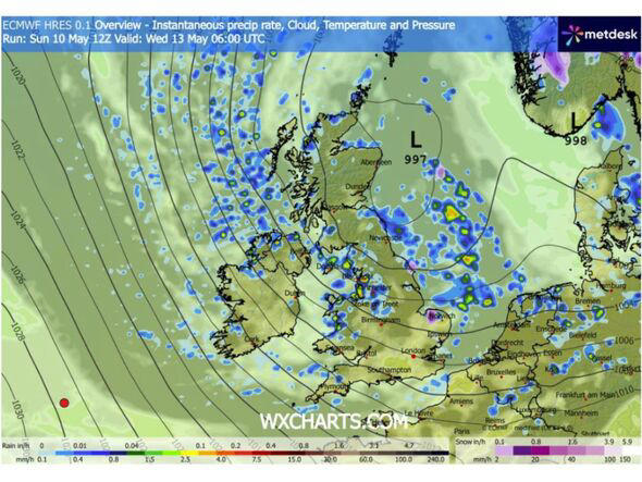 UK weather maps show 42 hours of snow from Tuesday - as far south as ...