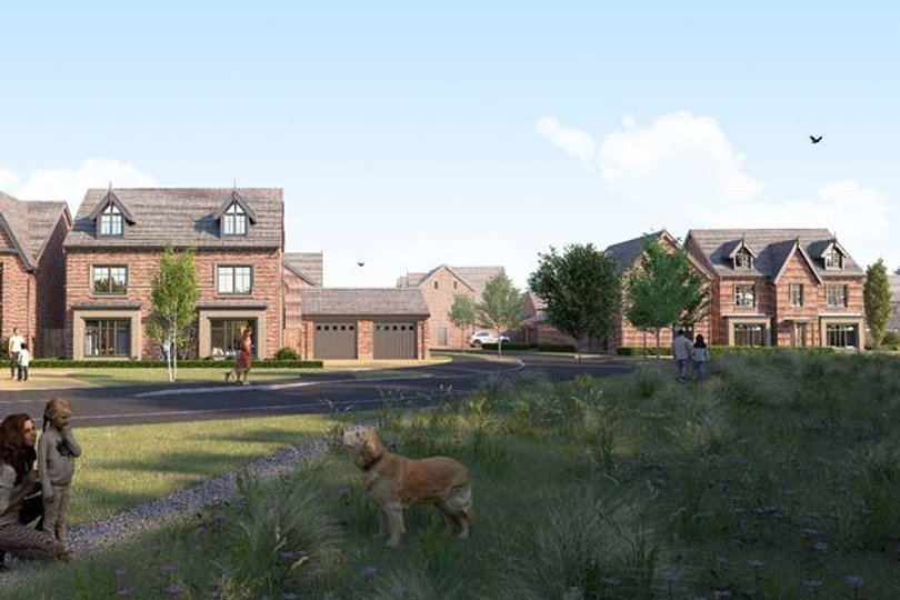 How proposed Cheshire village housing estate with 70 homes could look