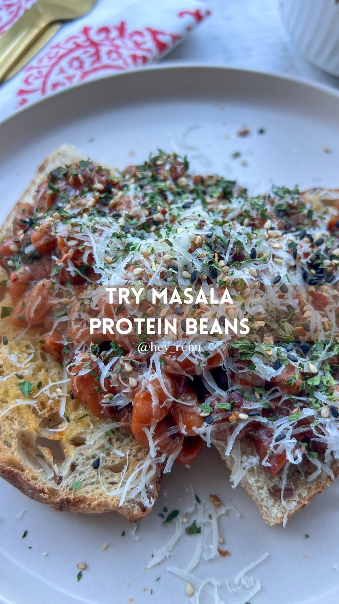 Masala protein beans on toast that actually fill you up