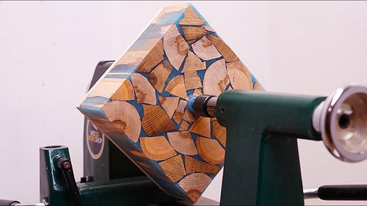 Watch how this square of scraps turns into a bowl with legs