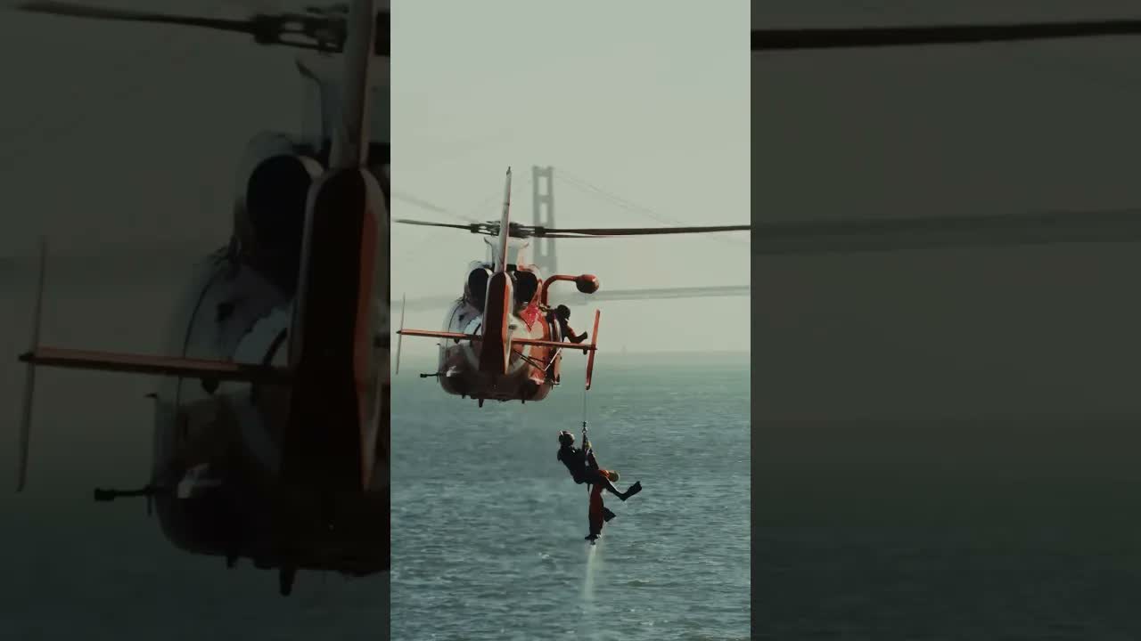 Epic aerial filming with Coast Guard