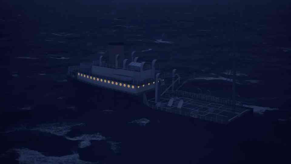 Watch a massive ship snap in half - then the stern disappears instantly