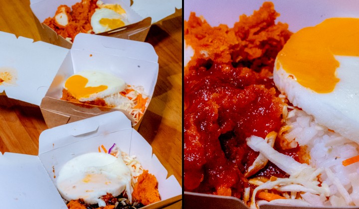 Masak merah wins, potato curry needs water, sambal kicap is trying