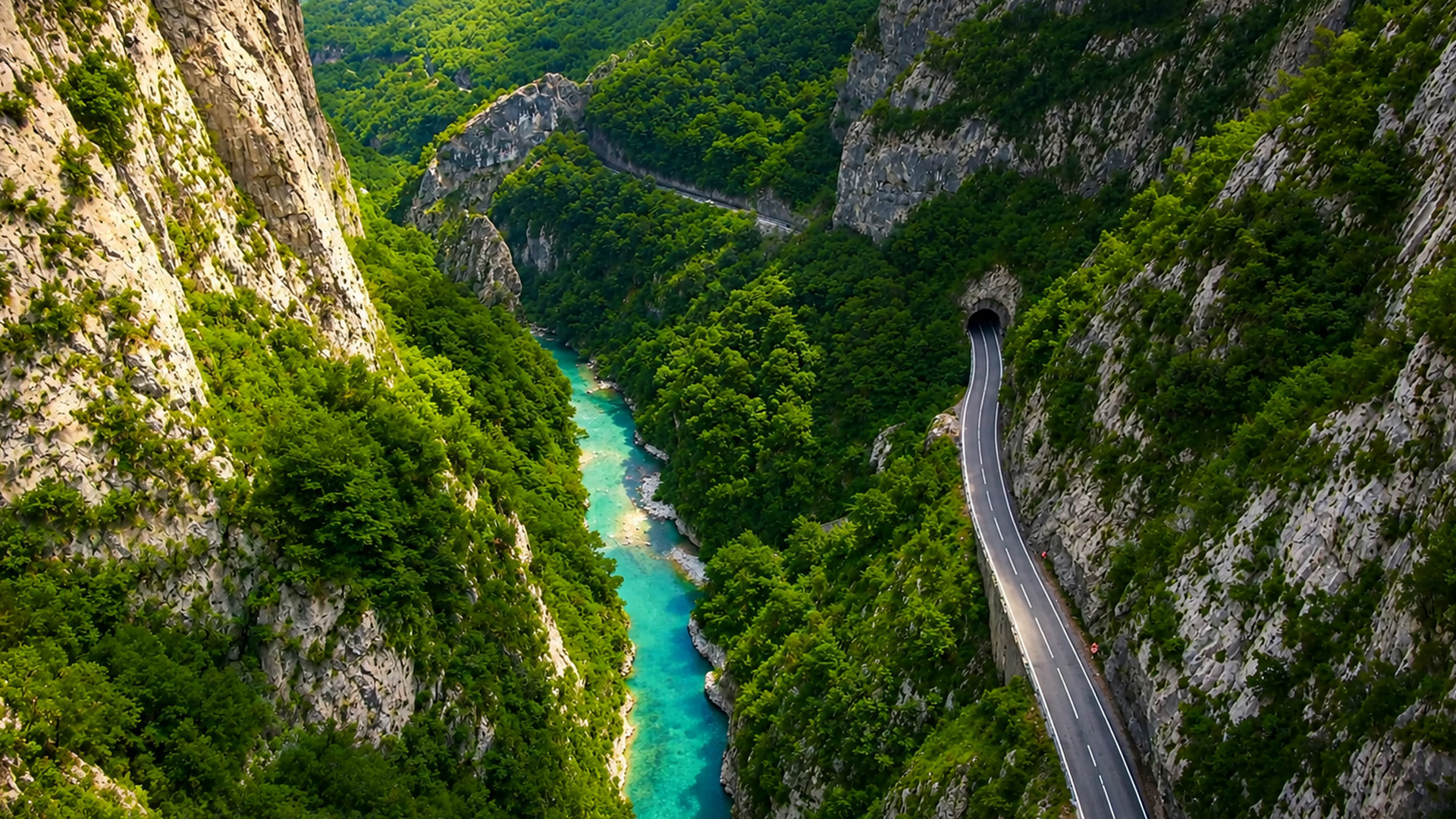 A hidden canyon route surrounded by steep cliffs