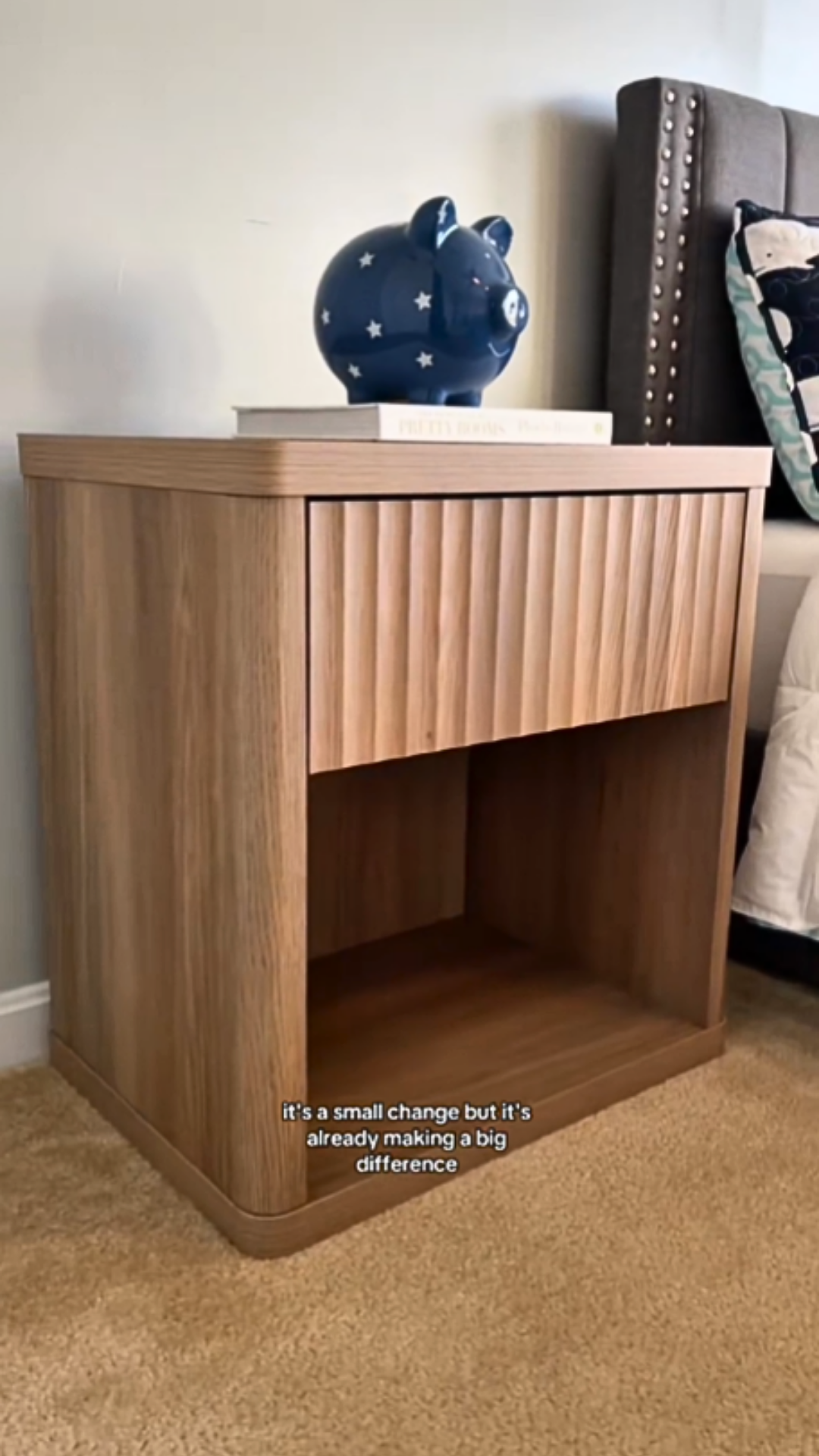 Boy room makeover with stylish nightstands