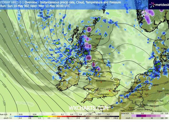 UK weather maps show 42 hours of snow from Tuesday - as far south as ...