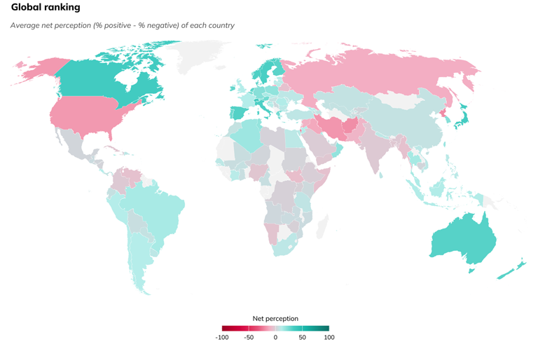 Global democracy perception of US collapses, behind Russia and China ...