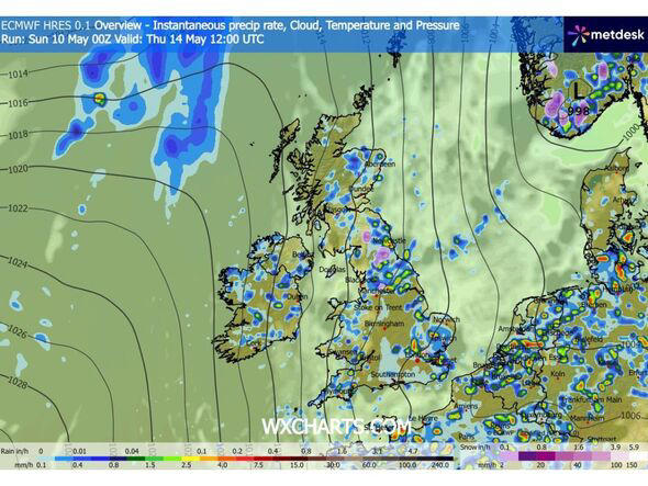 UK weather maps show 42 hours of snow from Tuesday - as far south as ...