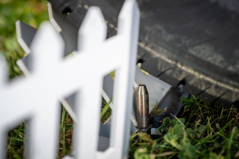 Retiree invents 'stinger' fence with hidden spikes to stop drivers ...