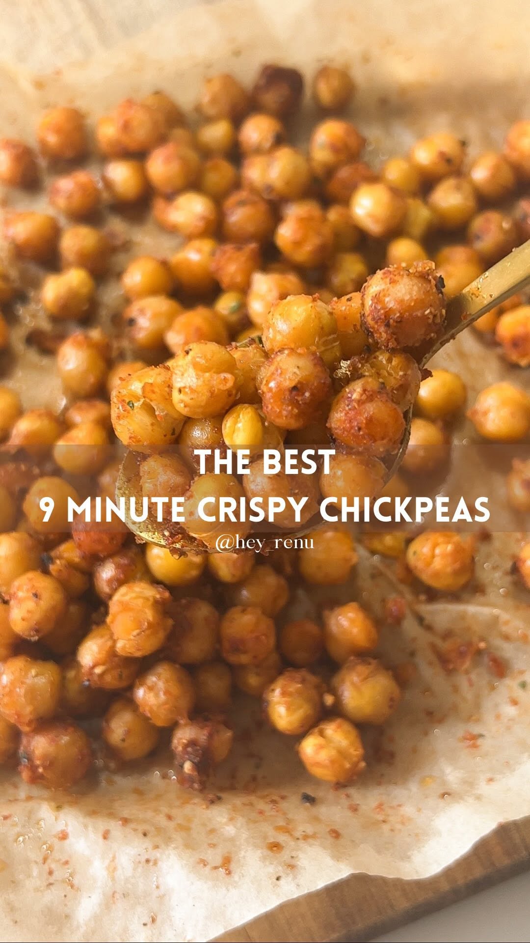 Crispy air fried chickpeas with protein in just 9 minutes