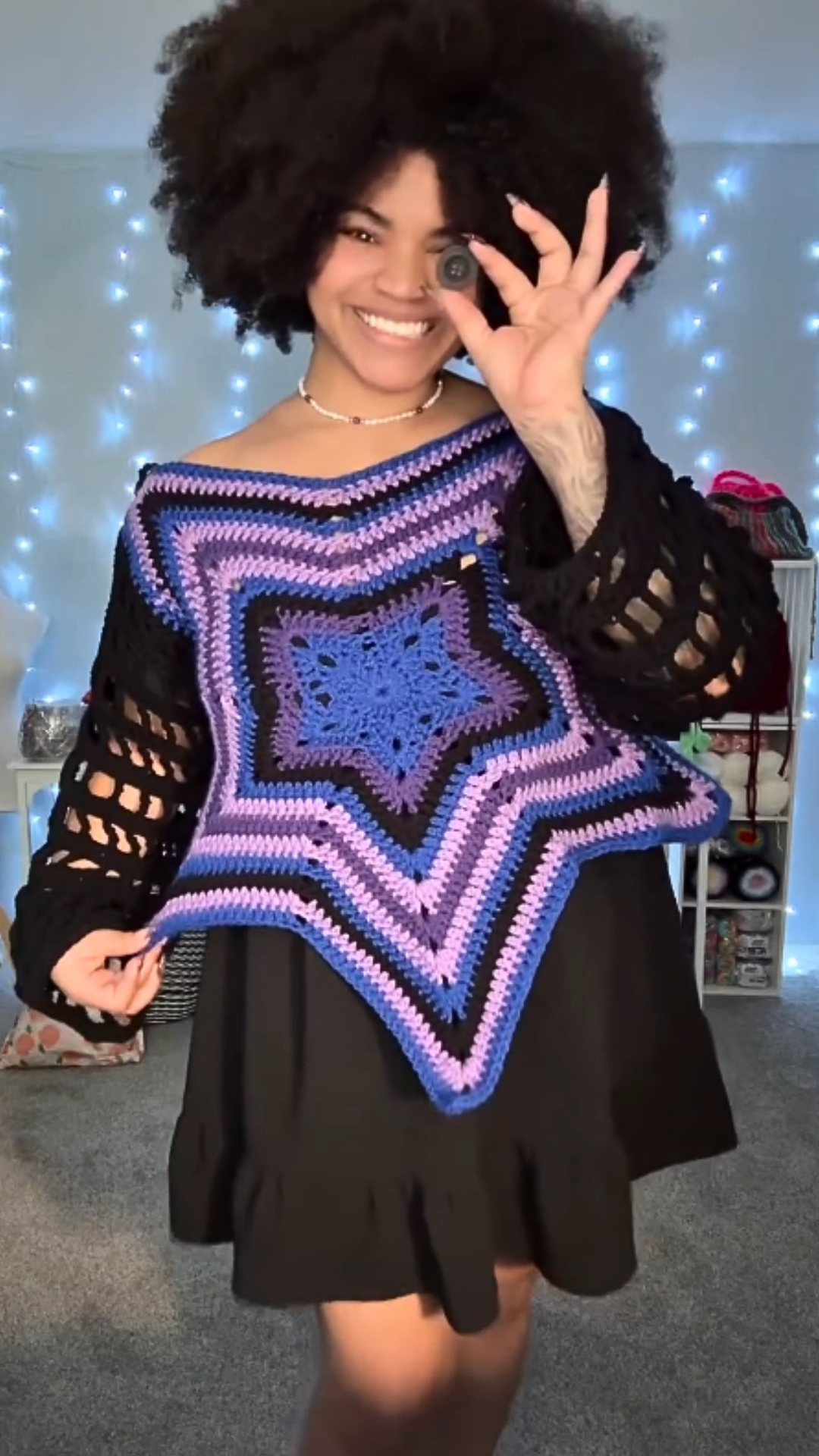 Crochet star sweater Coraline inspired pattern