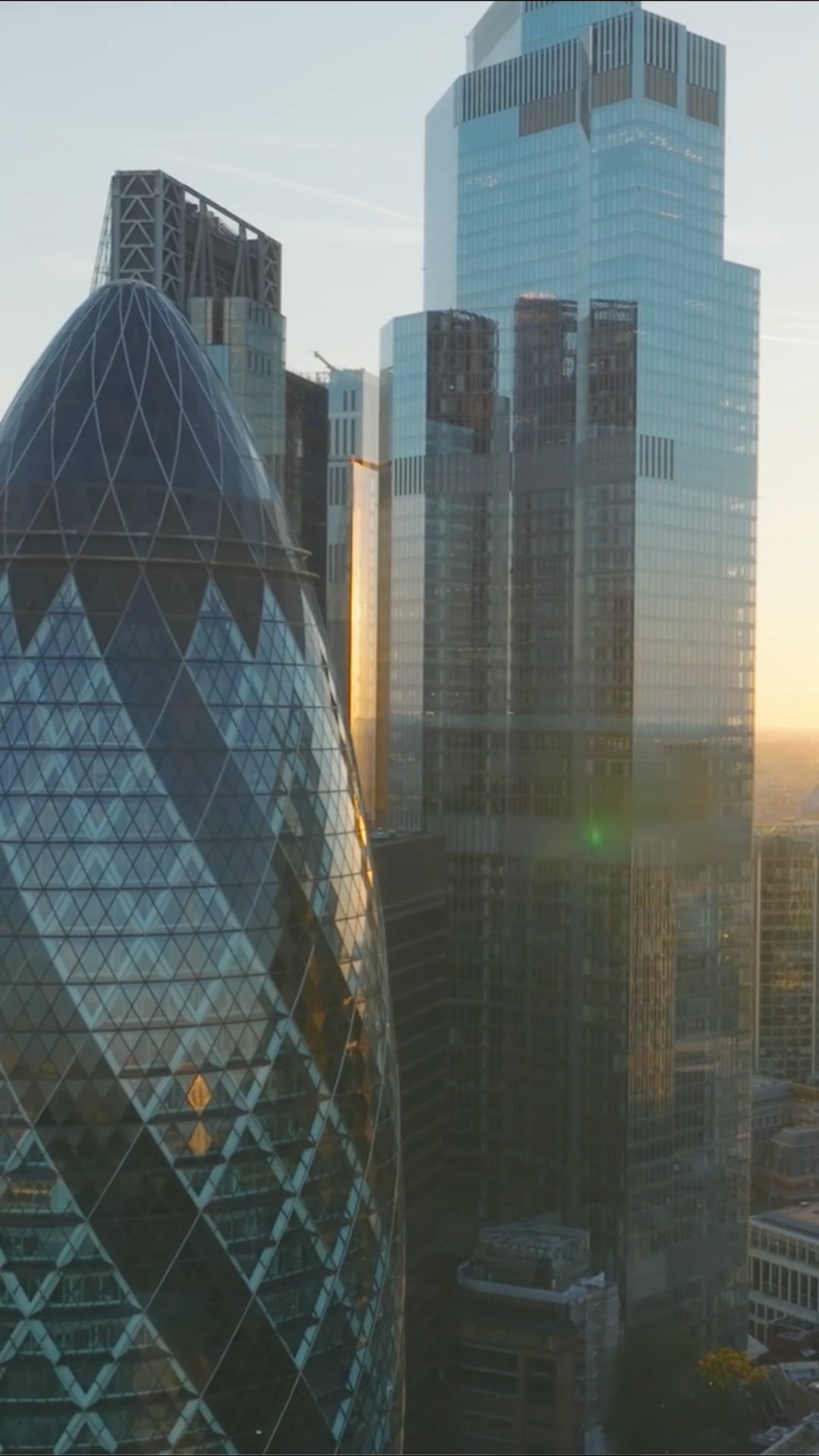 The Gherkin, London: Drone views of neo-futuristic brilliance