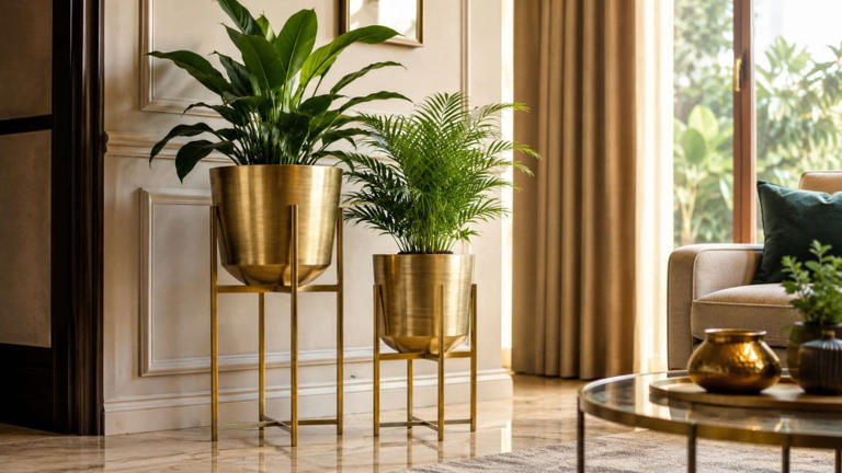 Brass planters: Give your home a royal villa vibe with these luxury designs