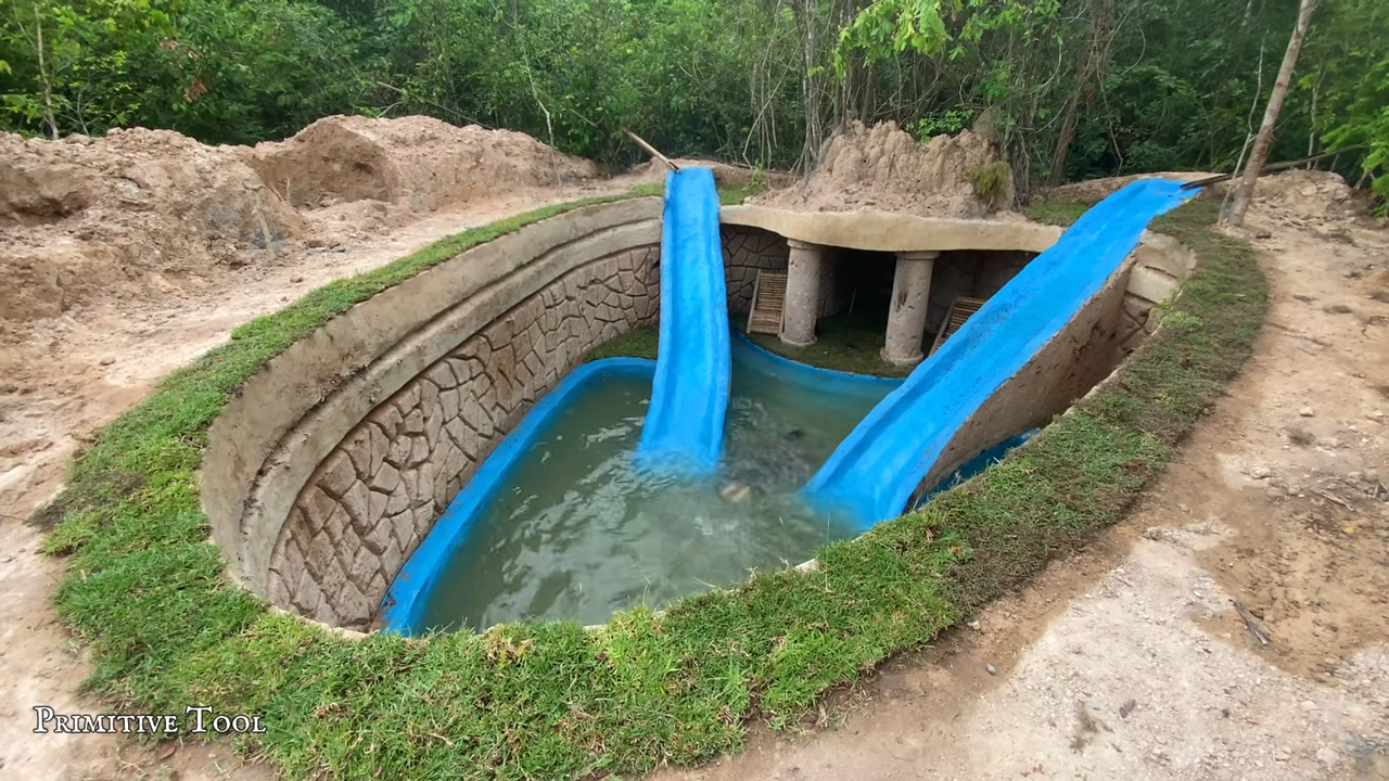 Two men dug a secret water park underground like civilization never ...
