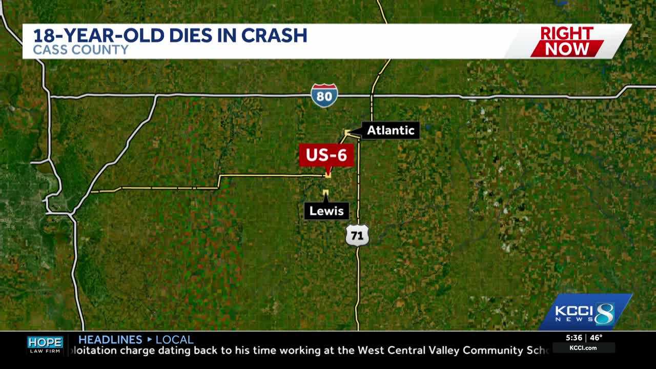 18-year-old dies in western Iowa crash