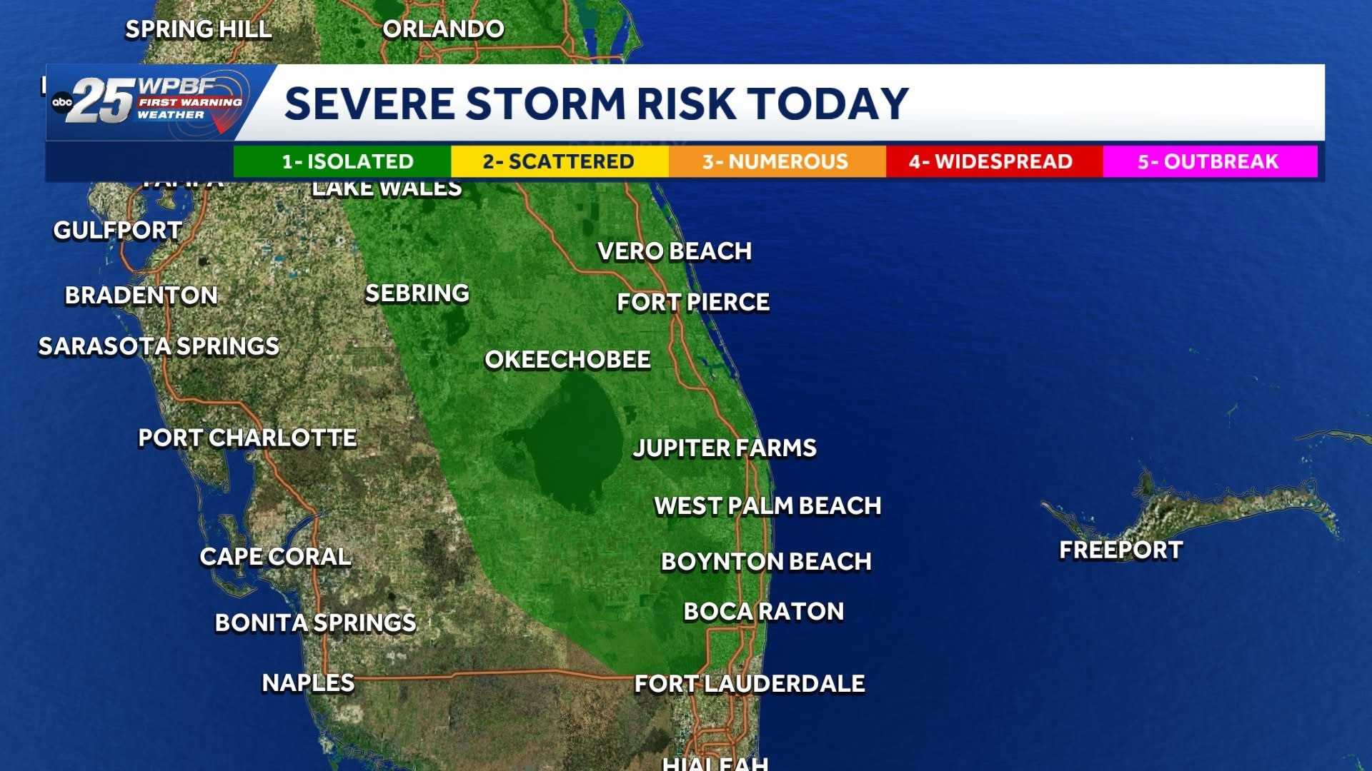 Marginal risk for severe storms as heat indices climb to 100 degrees in ...