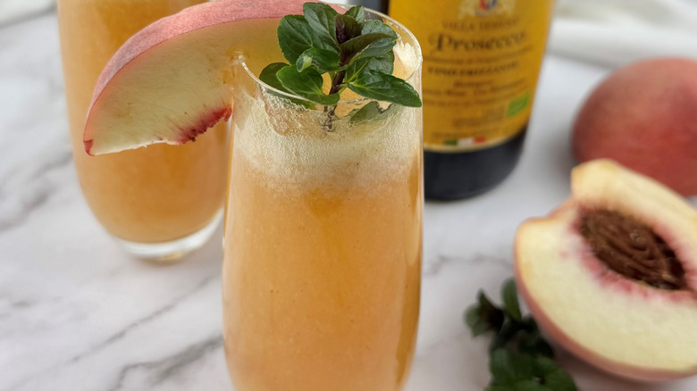 Classic peach bellini recipe