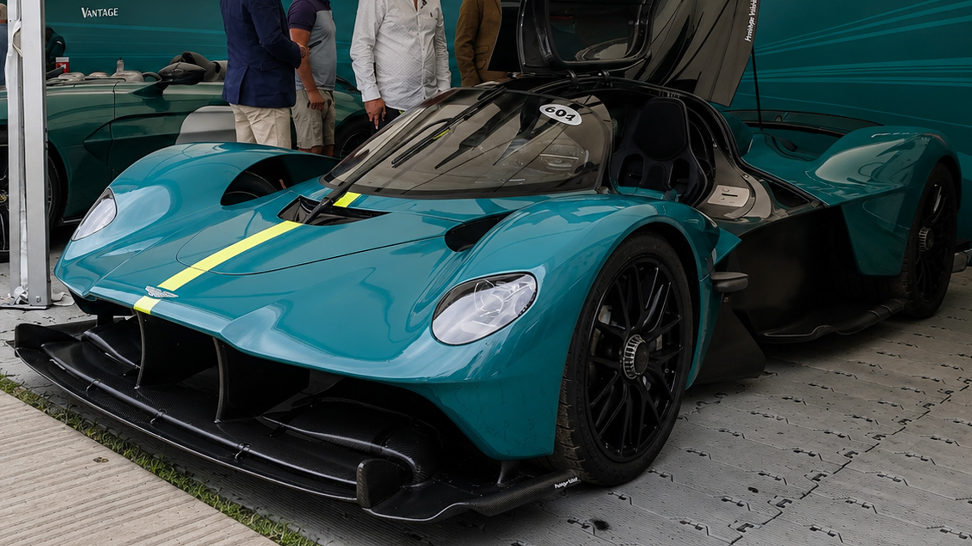 Aston Martin Valkyrie hypercar displayed at supercar event