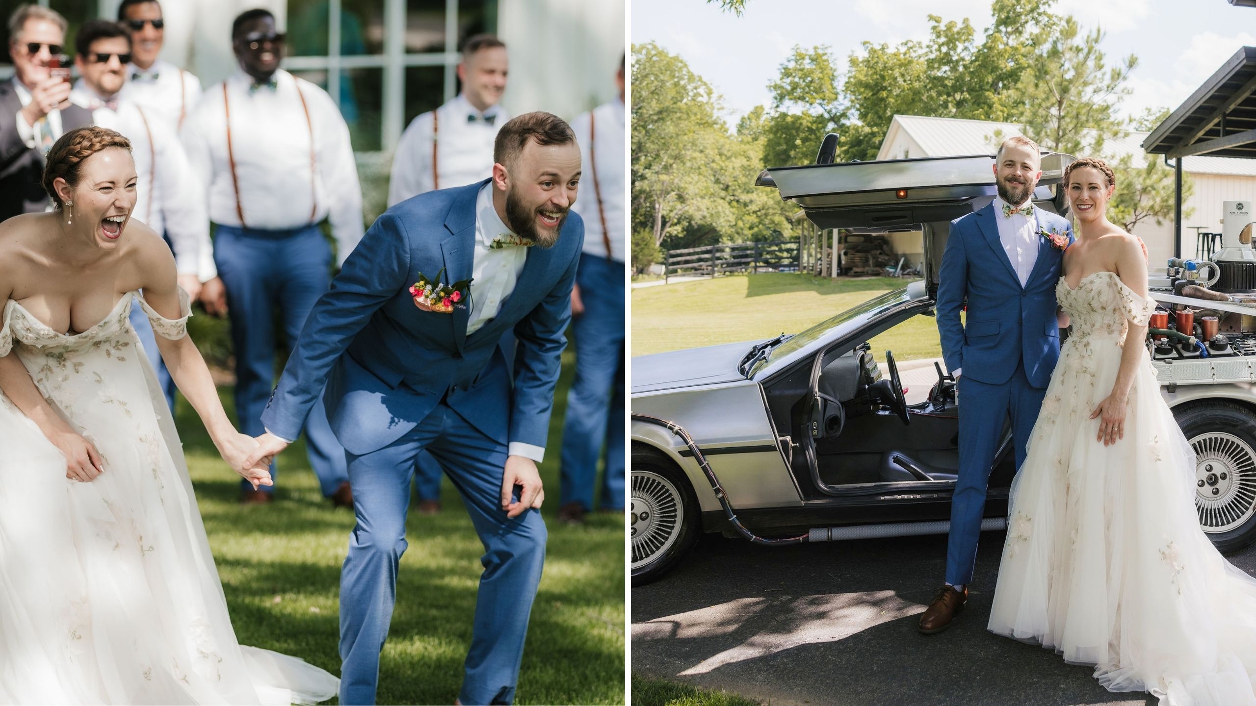 Groom can't hide his delight when bride surprises him with dream ...
