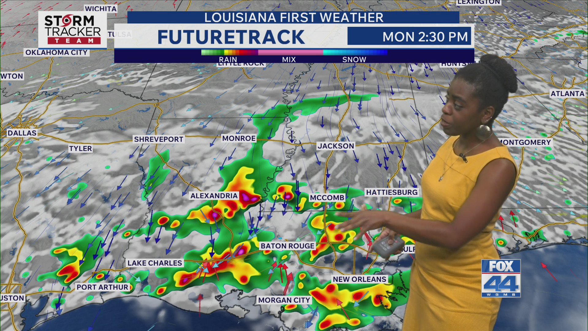 Monday morning forecast: Showers & t-storms today; drier tomorrow