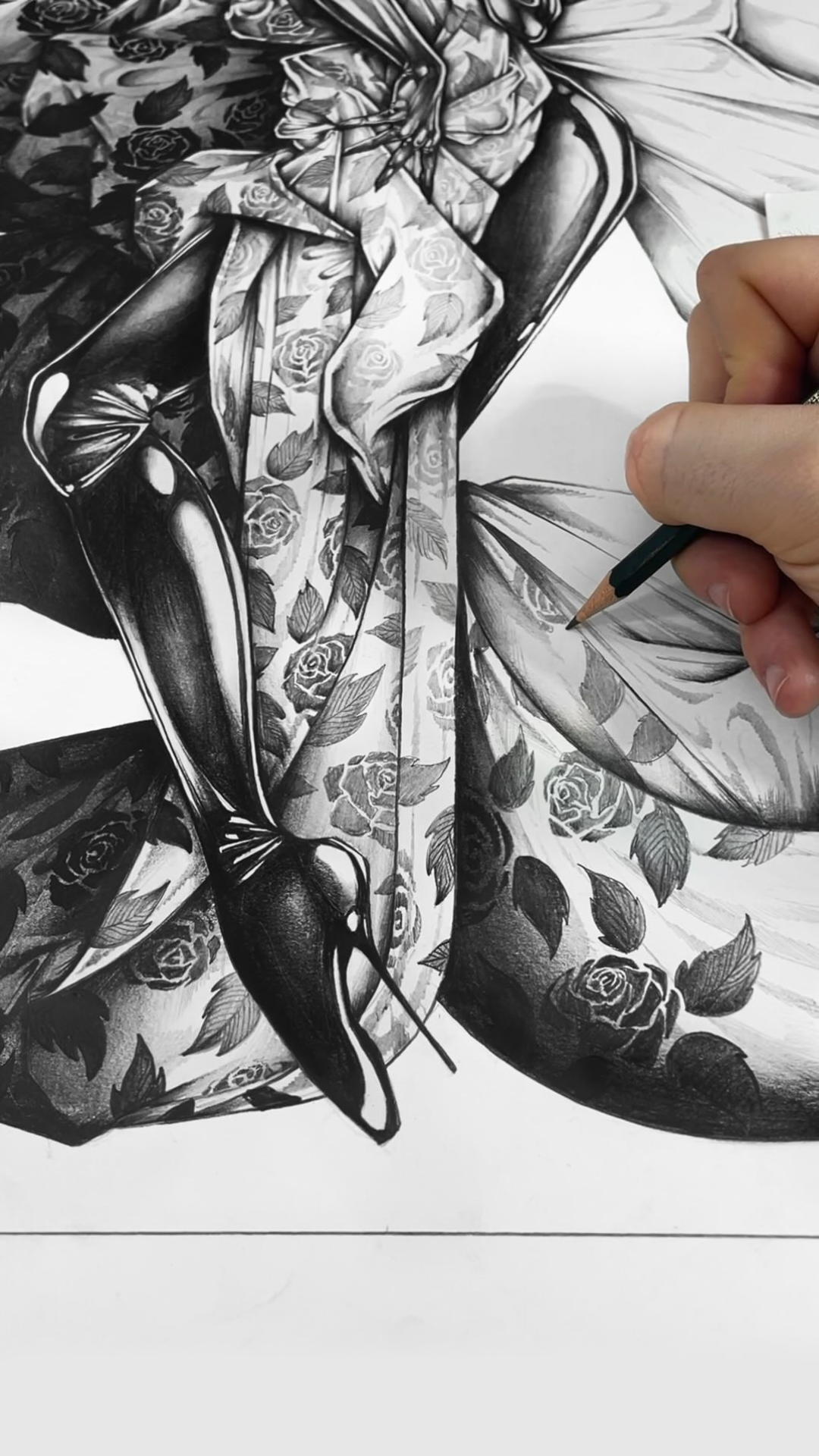This latex inspired fashion illustration looks absolutely stunning