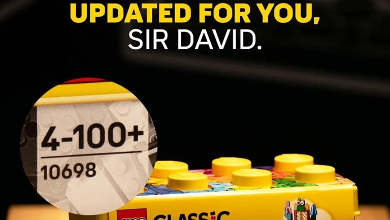 Lego raises age limit to 100+ for David Attenborough's birthday