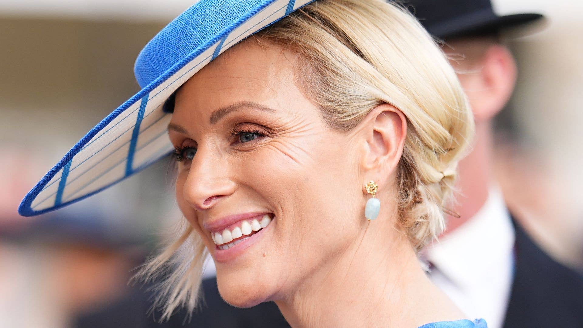 Zara Tindall wows in 'something blue' at brother Peter Phillips' wedding