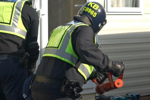 Drugs, cash and suspected stolen caravans seized in police operation