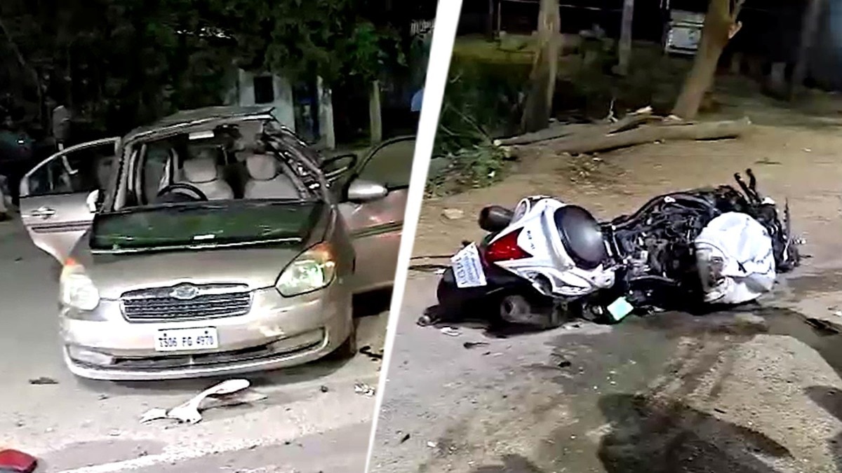 Sports bike speeding at 140 kmph rams car in Telangana; 5 killed