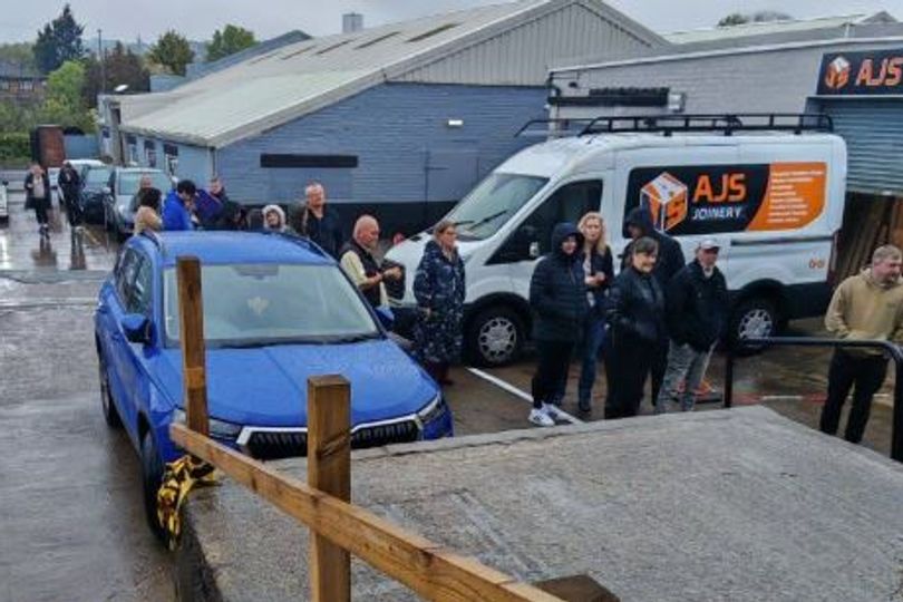Big queue outside shop in Gateshead as crowds gather for mystery boxes