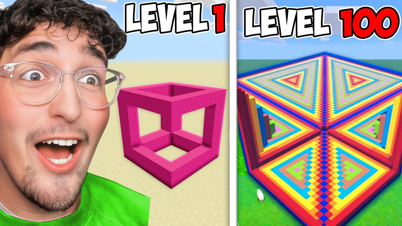 Testing Minecraft illusions from level 1 to 10,000