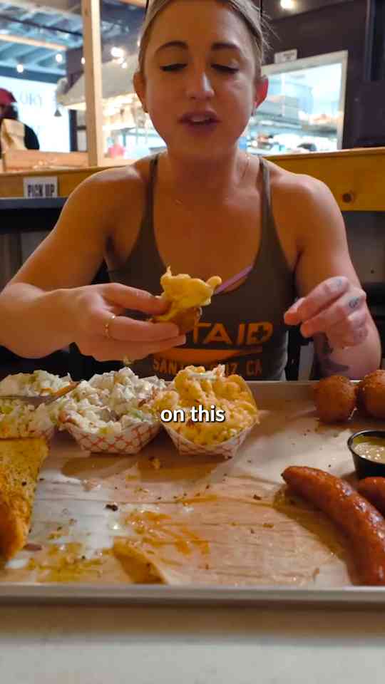 Girl tries massive BBQ platter food challenge - can she win?