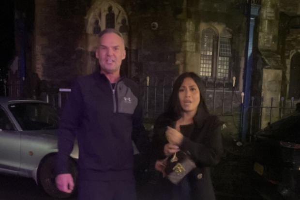 Police search for two people after 'racially aggravated' comment