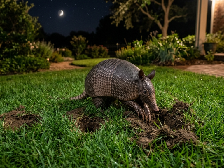 Armadillo “ice-cream cone holes” in your yard? What it means and how to ...