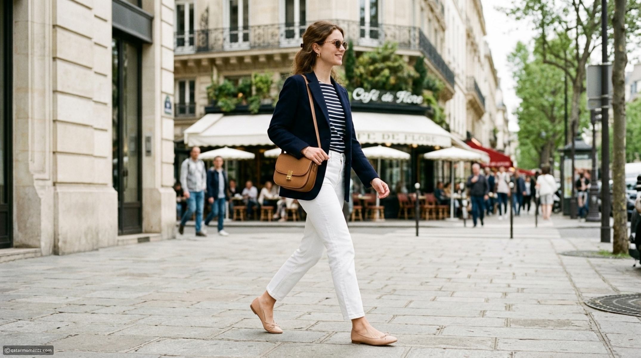 White jeans and the flat shoe trend fashion lovers are wearing everywhere