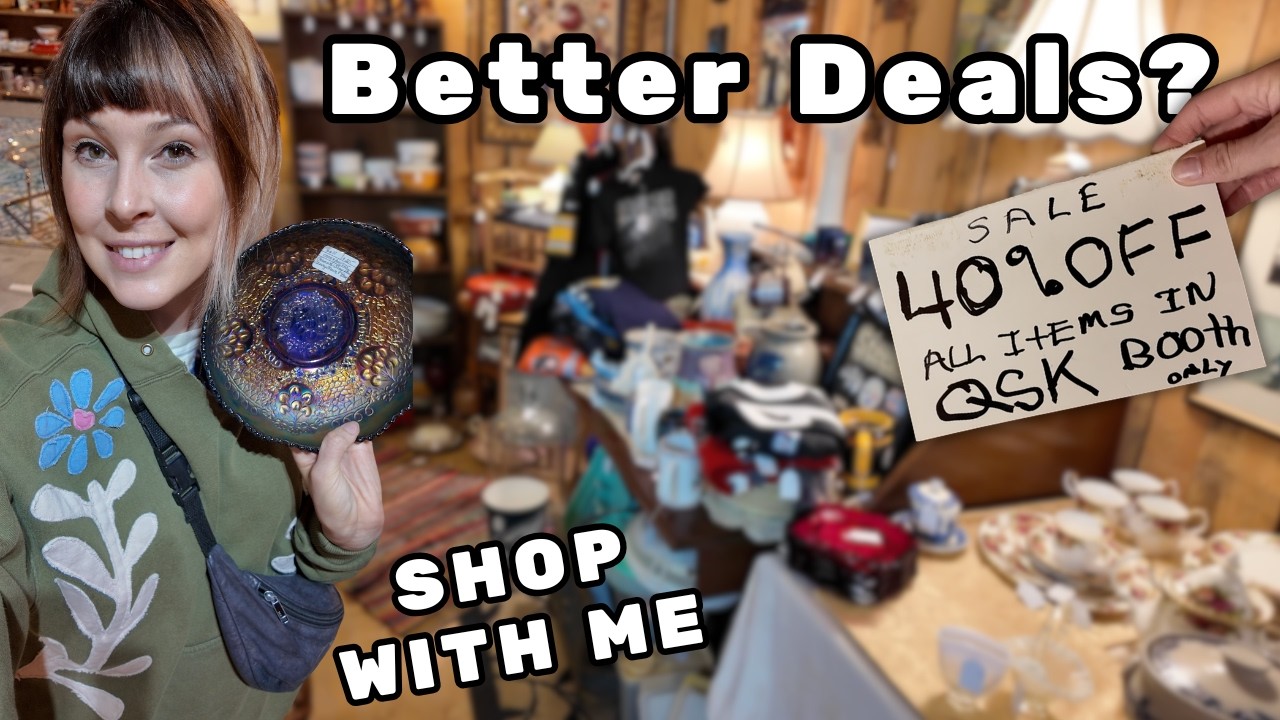 I uncover rare vintage finds during my antique shopping trip