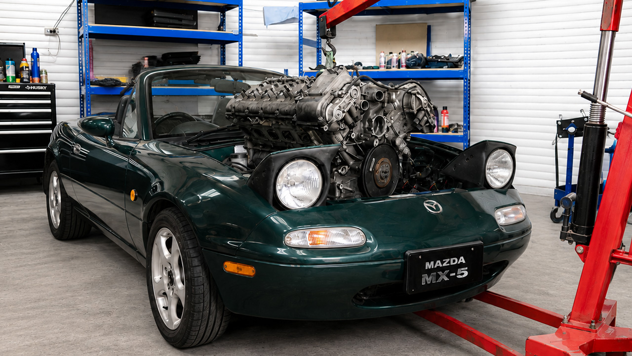 Can A V10 Really Fit Inside This Mazda MX5