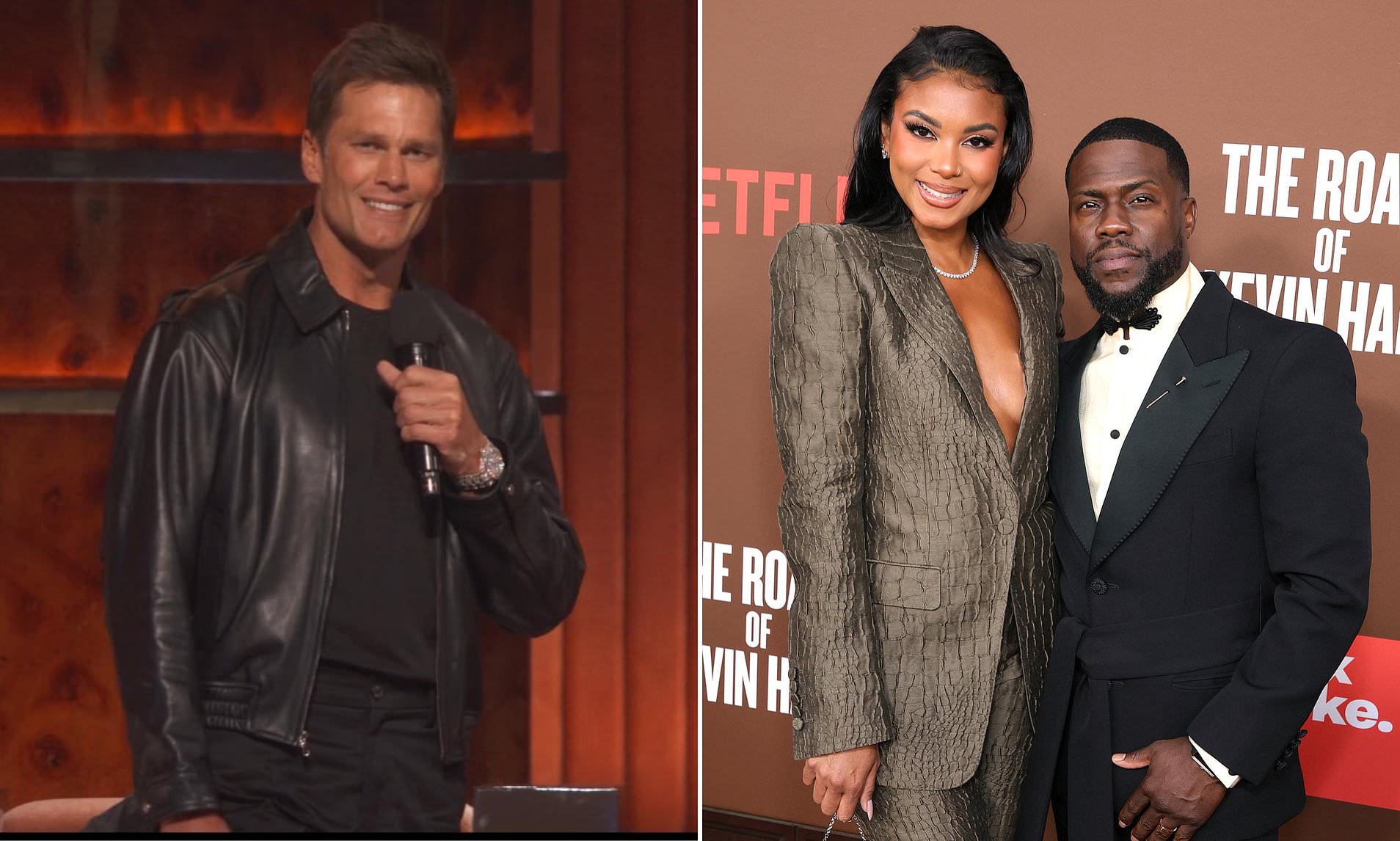 Tom Brady flirts with Kevin Hart's wife on return to Netflix roast two ...