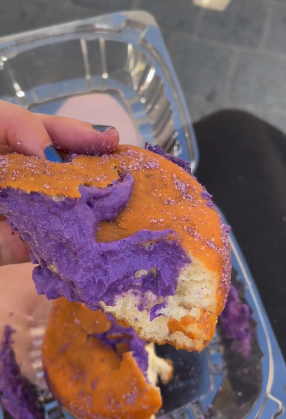 Ube cheesecake doughnut collaboration review and taste breakdown