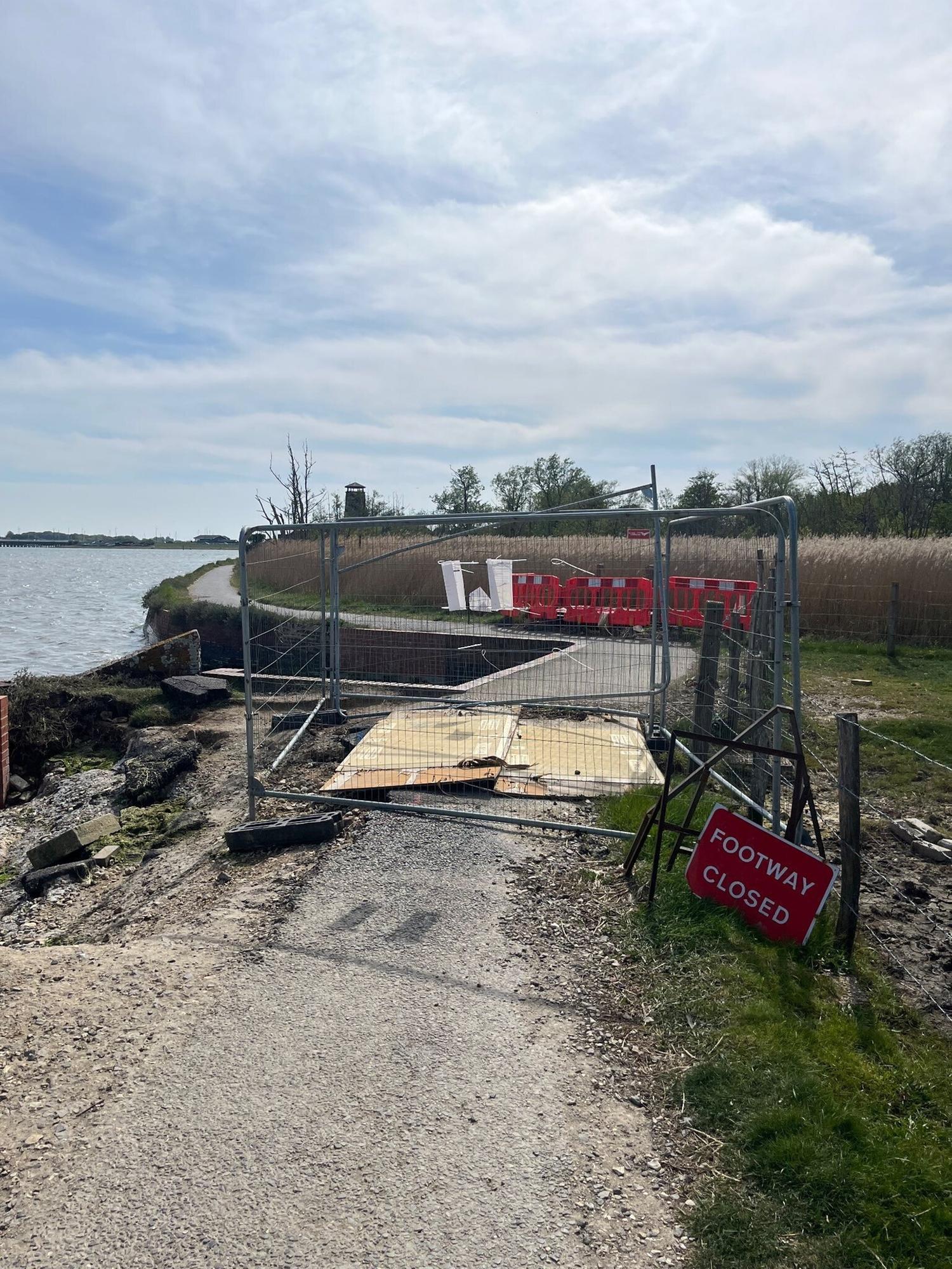 Heralded new coastal path closed after discovery of hidden electricity ...