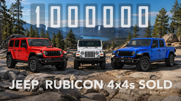 Jeep Wrangler y JT Rubicon: un hito de un millón de ventas globales