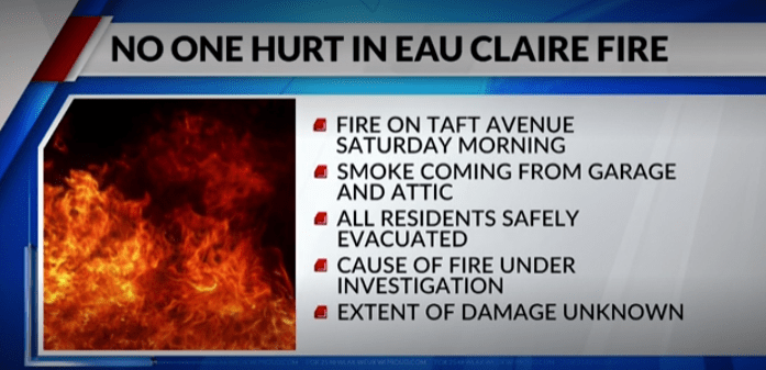 No injuries after Eau Claire house fire
