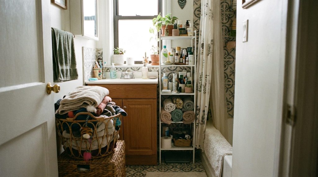 Small bathroom basket taking over? Easy swaps that make products easier ...