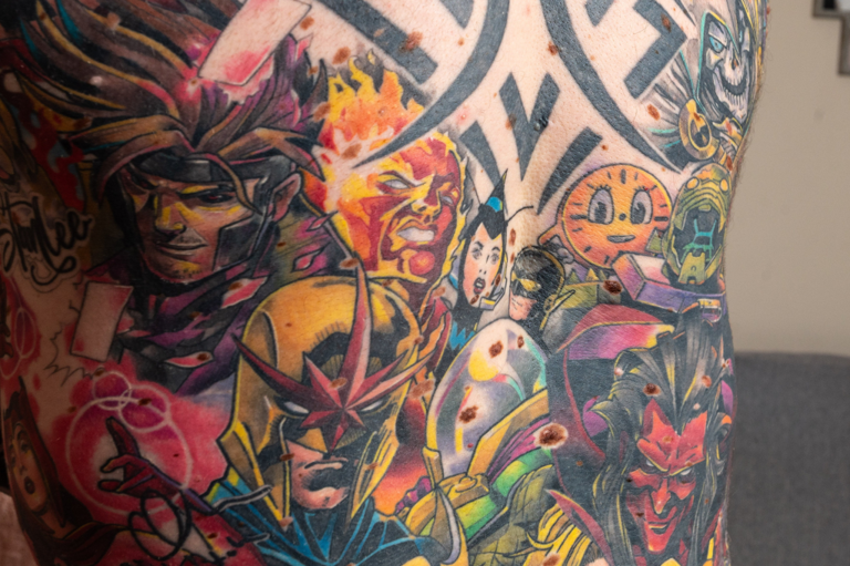 Man breaks world record for having most Marvel comic tattoos
